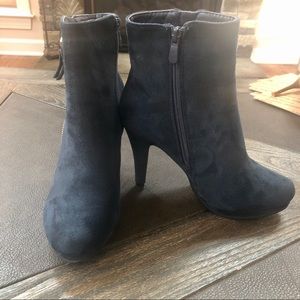 Shoes | Blue Suede Ankle Boots | Poshmark